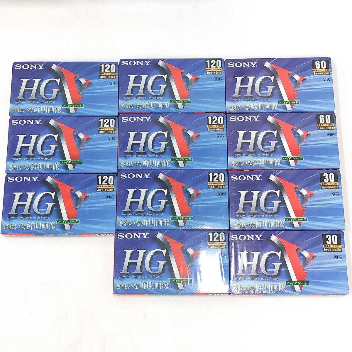 ビデオテープ VHS まとめて 大量 60本 SONY ソニー HGV ハイグレー/V スタンダード/30 60 120 160/R中0218 ...