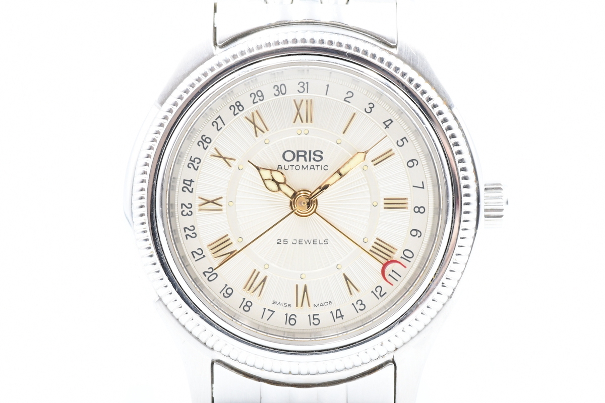 ORIS オリス ポインターデイト Ref.7465 裏スケ 25石 自動巻き(オリス)｜売買されたオークション情報、yahooの商品情報を ...