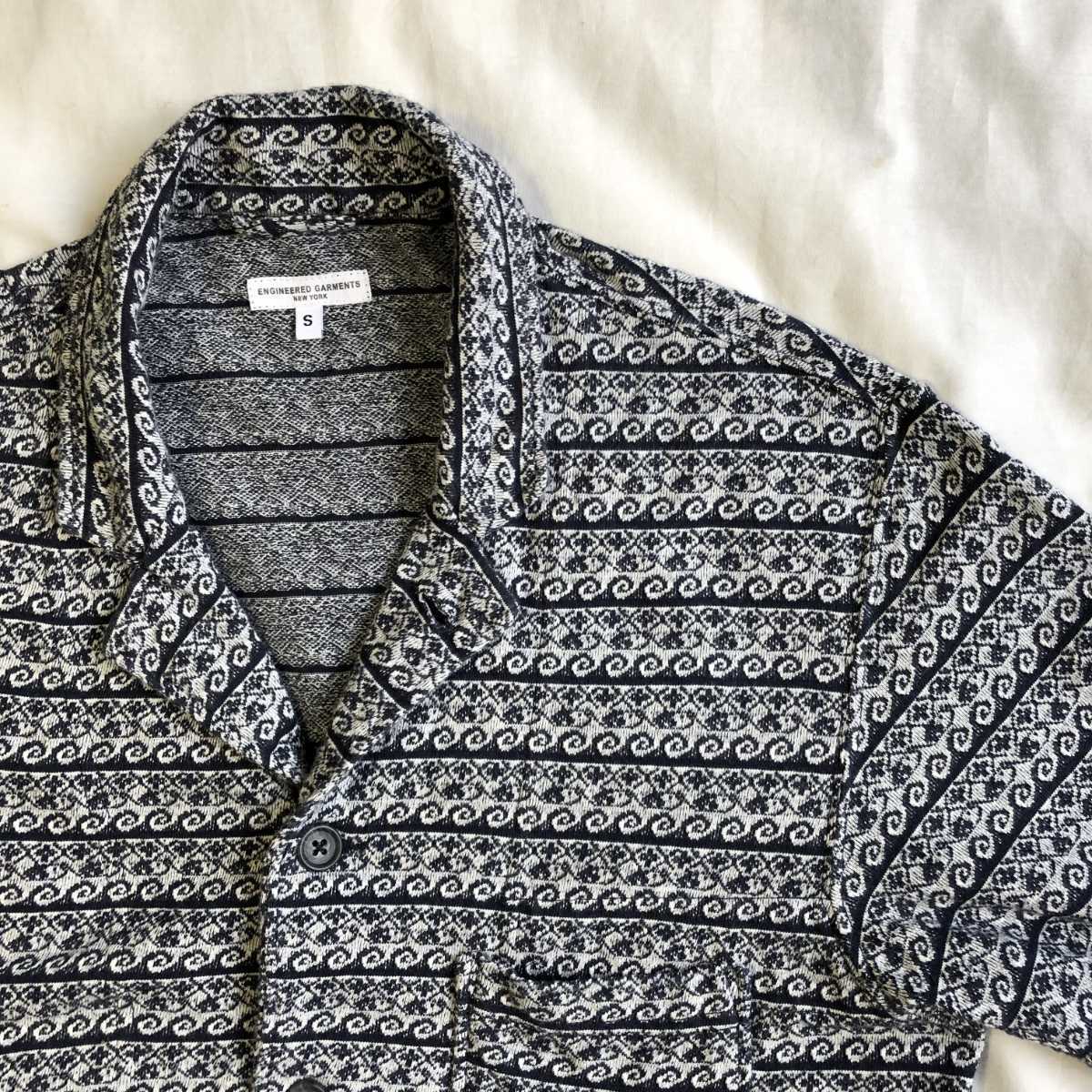 ENGINEERED GARMENTS KNIT JACKET WAVE JACQUARD S エンジニアードガーメンツ ニット ジャケット ...