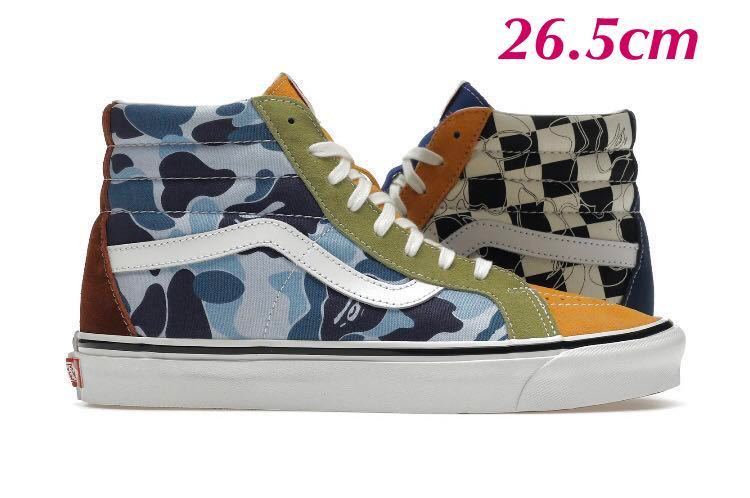 26.5cm A BATHING APE BAPE X VANS sk8 hi BAPE high / nike dunk force ...