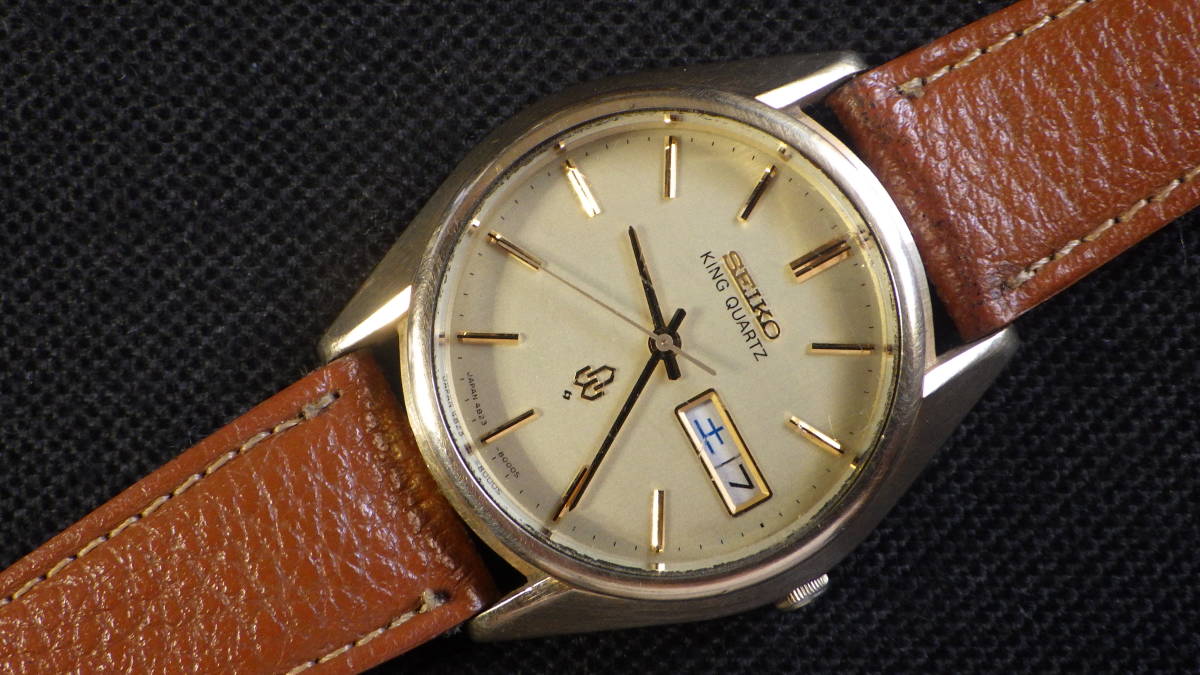 ★SEIKO KING QUARTZ【4823-8000-G】セイコーキングクォーツ デイデイト メンズ腕時計 動作品★