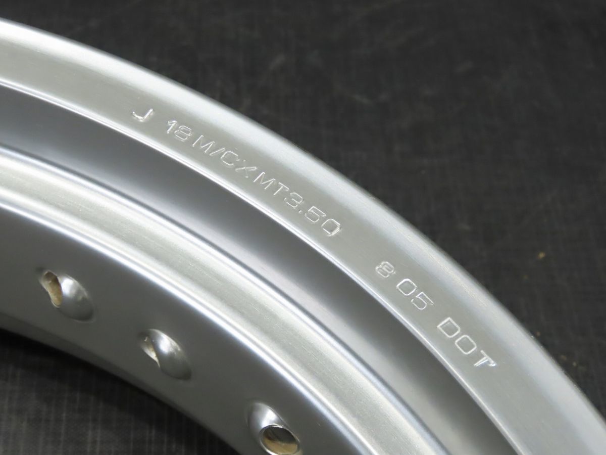 PMC/ピーエムシー Z1/Z2 DIDポリッシュE型アルミリム リア用/3.50x18＆ステンレススポークset 品 #2 140 JPT ...