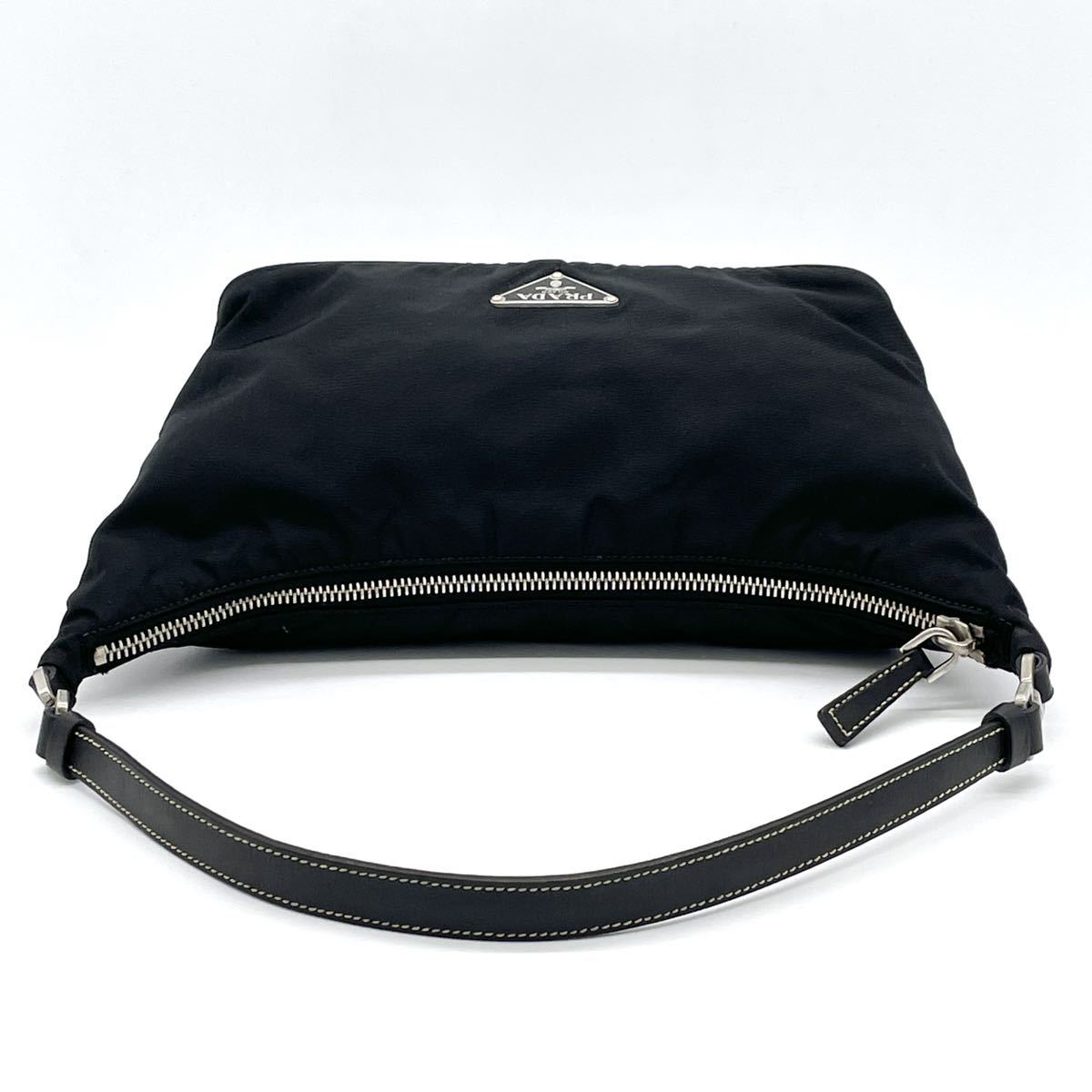 PRADA プラダ ポコノ テスートナイロン レザー ブラック 黒 アクセサリーポーチ ショルダーポーチ BR1267 ロゴプレート SV金具(プラダ一般)｜売買されたオークション情報 ...