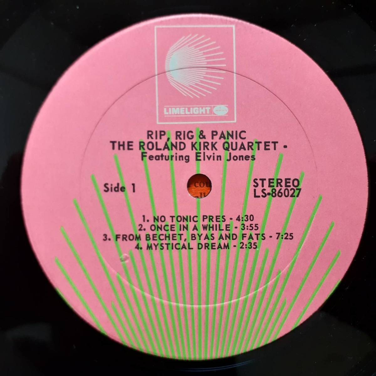 米LIMELIGHT 60's盤LP Roland Kirk Quartet feat. Elvin Jones / Rip Rig ...