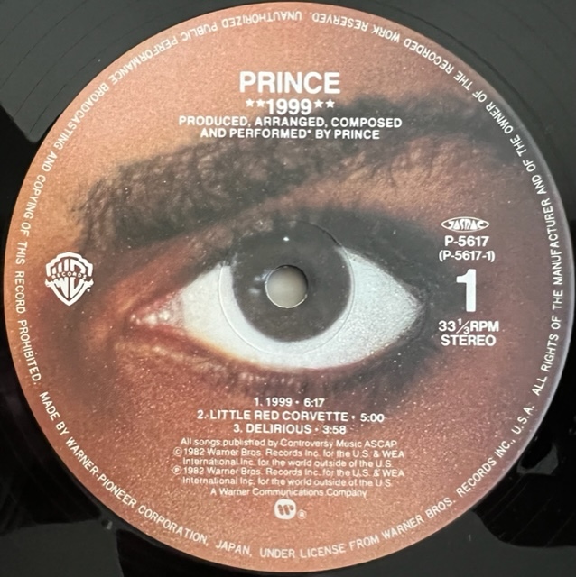 LP SOUL/FUNK/PRINCE/1999/WARNER P-5617-8/国内82年ORIG RED OBI/赤帯 /プリンス ...