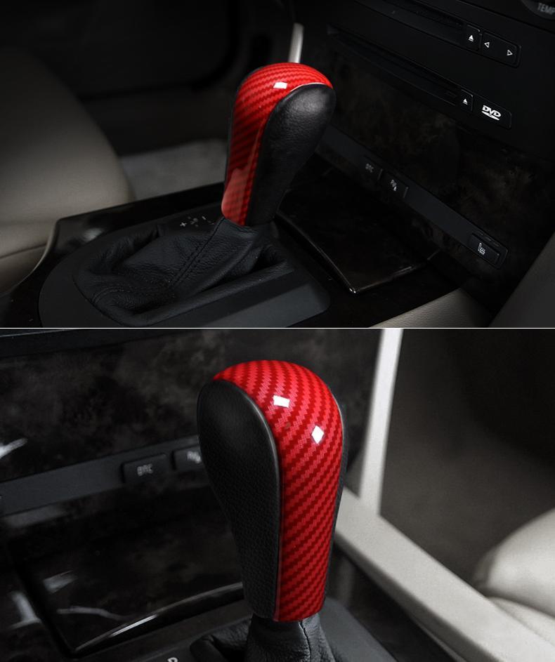BMW カーボン ギア シフト ノブ カバー 赤 E90 E91 E60 E61 E63 E64 E85 E86 E83 E53 Z4 X3 X5 Mスポーツ(BMW用)｜売買された ...