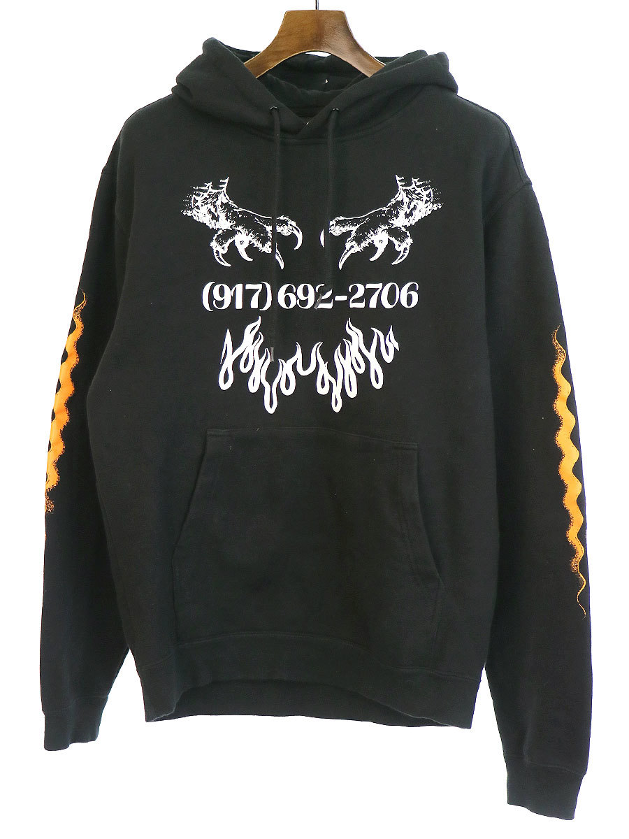 NINE ONE SEVEN ナインワンセブン Matrix Pullover Hood プリントプルオーバーパーカー ブラック M メンズ ...