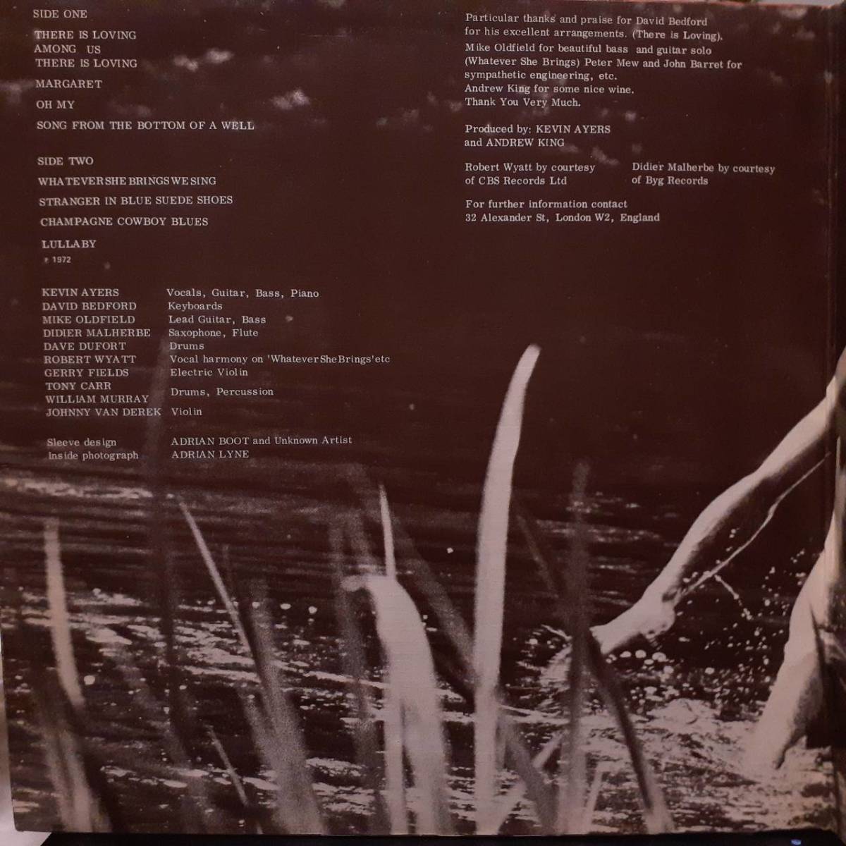 英HARVESTオリジLP マト枝A-1 Kevin Ayers /Whatevershebringswesing 72年 SHVL800 Robert Wyatt Mike Oldfield ...