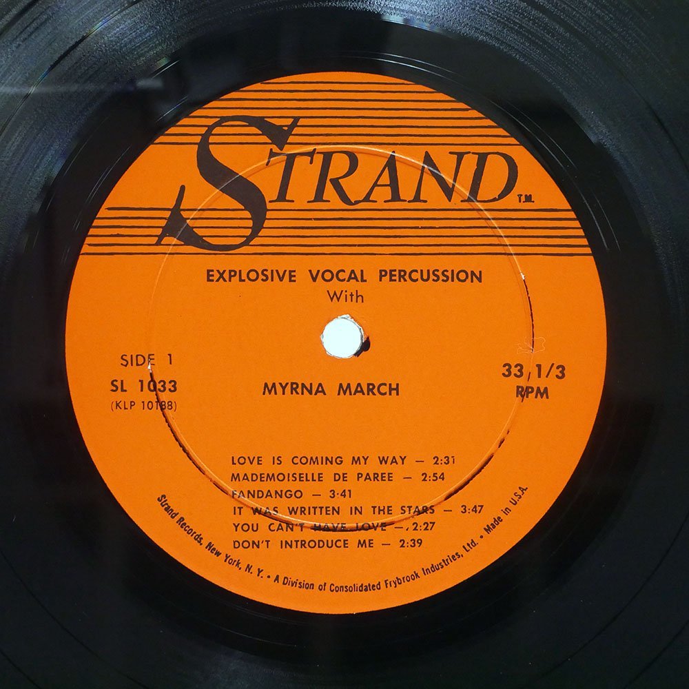 US-ORIGINAL MYRNA MARCH/EXPLOSIVE VOCAL PERCUSSION/STRAND SL 1033(ジャズ一般 ...