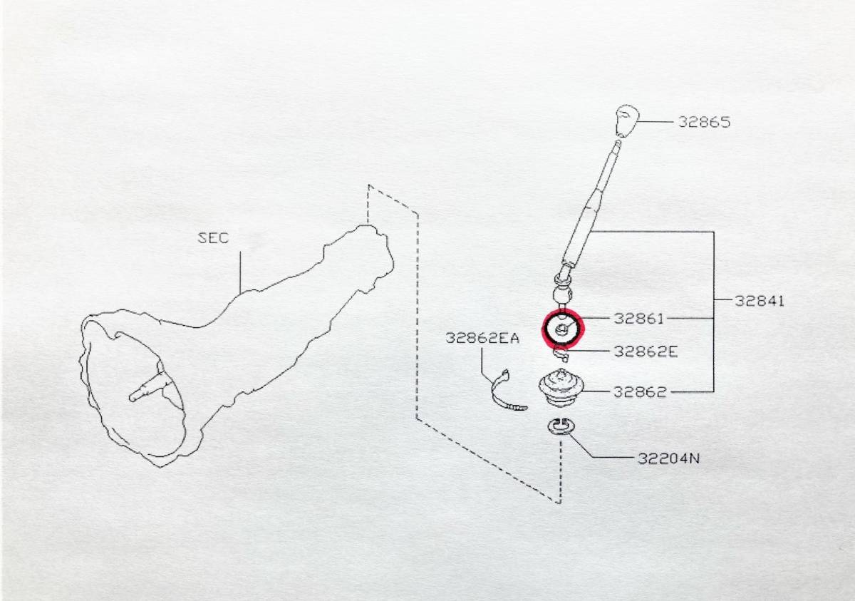 日産純正 71C FS5W71C シフトブッシュ 2WD RB20DET HCR32 GTST.M シルビア S13 S14 GZ31 ...