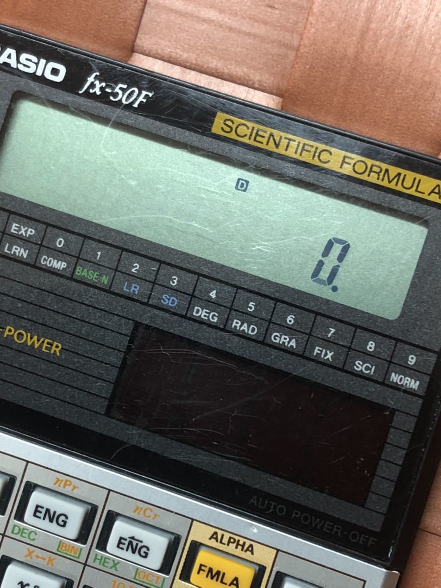 関数電卓/カシオ/CASIO/fx-50F/ソーラー電卓/CIENTIFIC CALCULATOR/昭和レトロ/送料120円(カシオ)｜売買さ ...