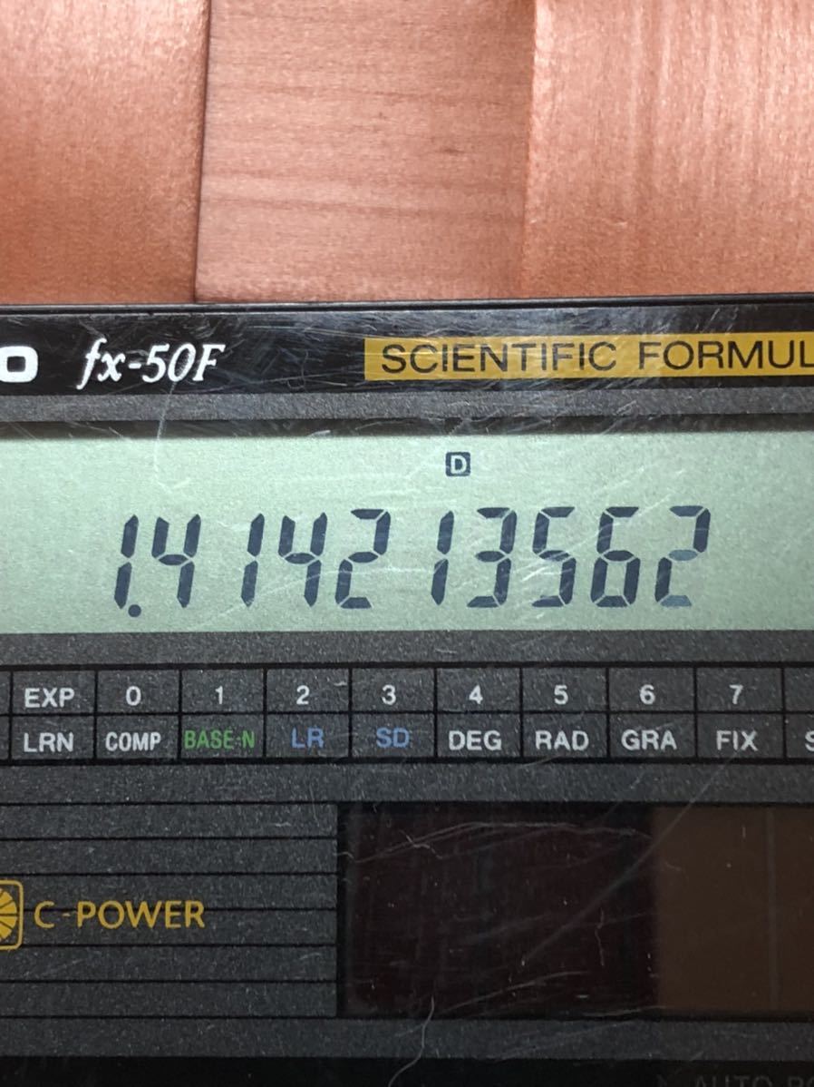 関数電卓/カシオ/CASIO/fx-50F/ソーラー電卓/CIENTIFIC CALCULATOR/昭和レトロ/送料120円(カシオ)｜売買さ ...