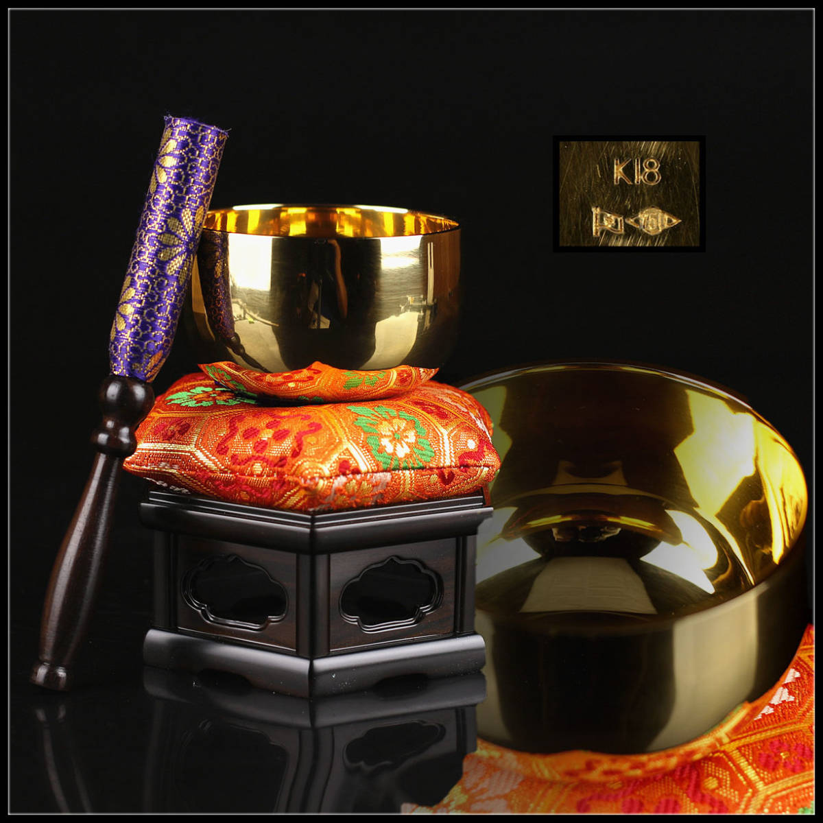 G0284 時代仏具 K18金 在銘 お鈴 257g／箱付 金未鑑定 h(仏具一般)｜売買されたオークション情報、yahooの商品情報をアーカイブ公開 - オークファン（aucfan.com）