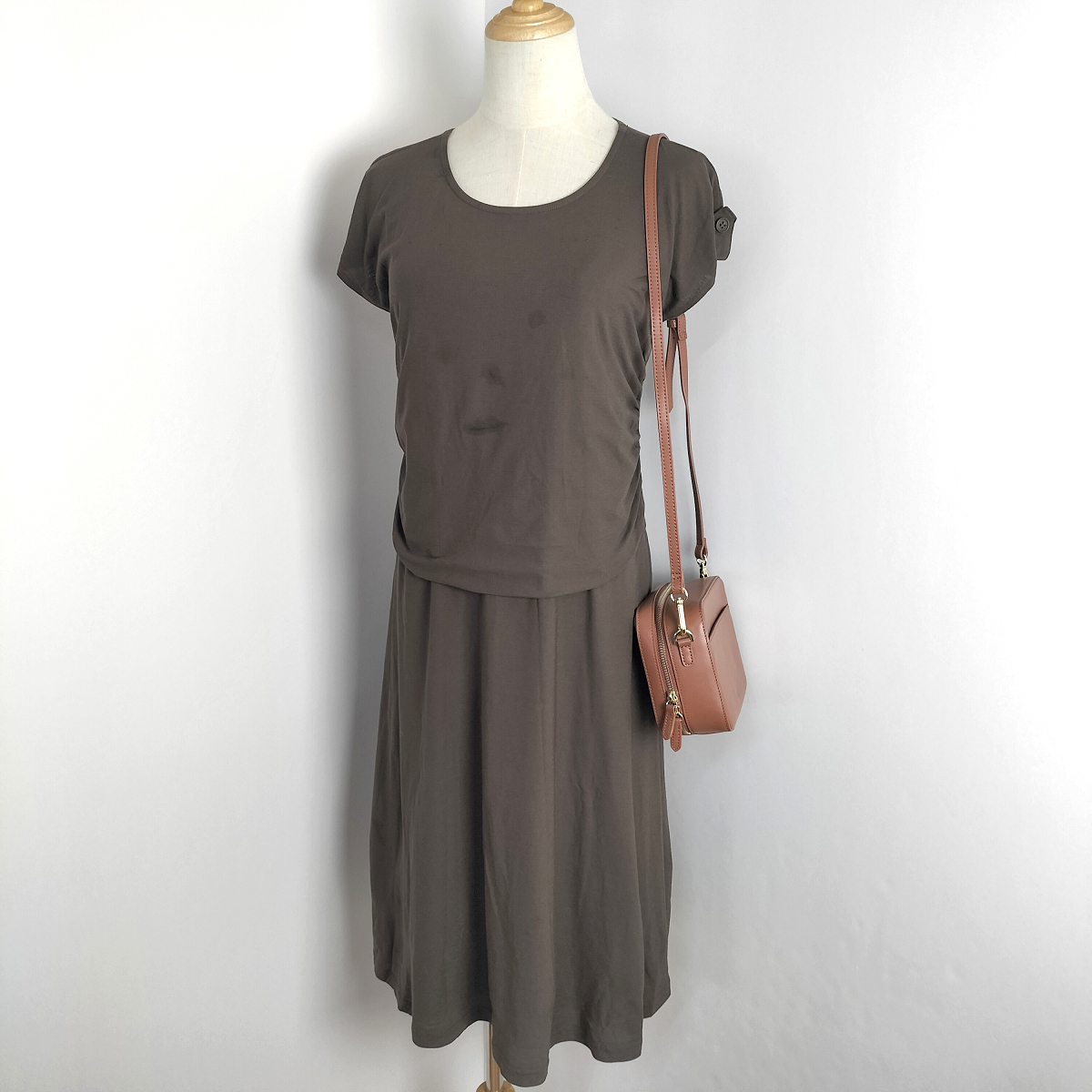 トラフィックベーシックスタイル TRAFFIC BASIC STYLE 程よいフィット感 着心地がいい リラックスワンピース 半袖 日本製 l0830-14(Lサイズ)｜売買されたオークション ...