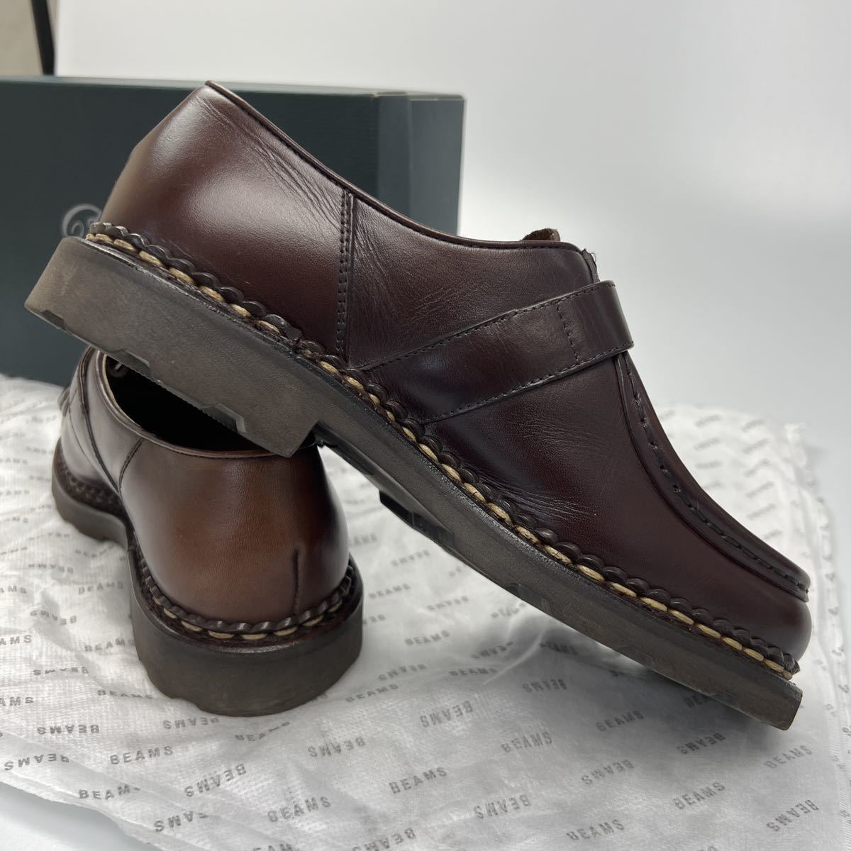 Paraboot MICHAEL BRIDE/MARCHEⅡ MARRON-LIS CAFE BEAMS 別注 サイズ40 ミカエル モンク ...