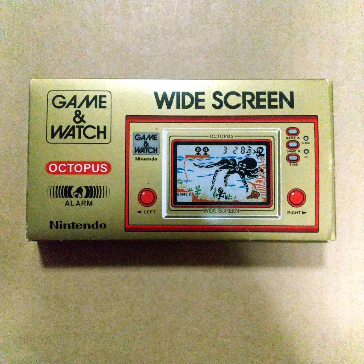 GAME&WATCH ゲームウォッチ オクトパス 当時物 1981年 OCTOPUS 任天堂ゲーム Nintendo に近い 箱 取扱説明書 ...