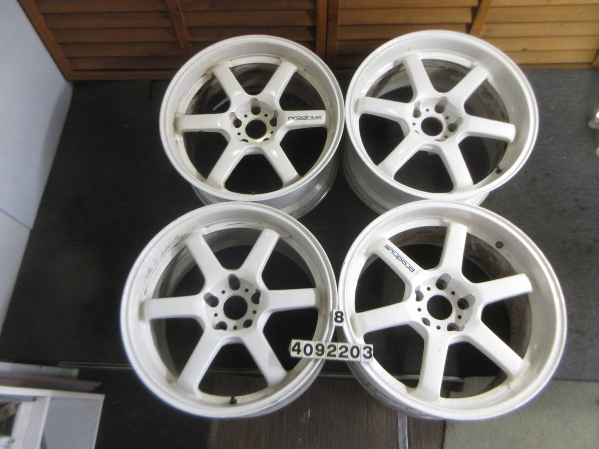 G491 ② 軽量 RAYS BRIDGESTONE prodrive プロドライブ GC-06D 4本セット 18インチ9.5J＋15 5穴 ...
