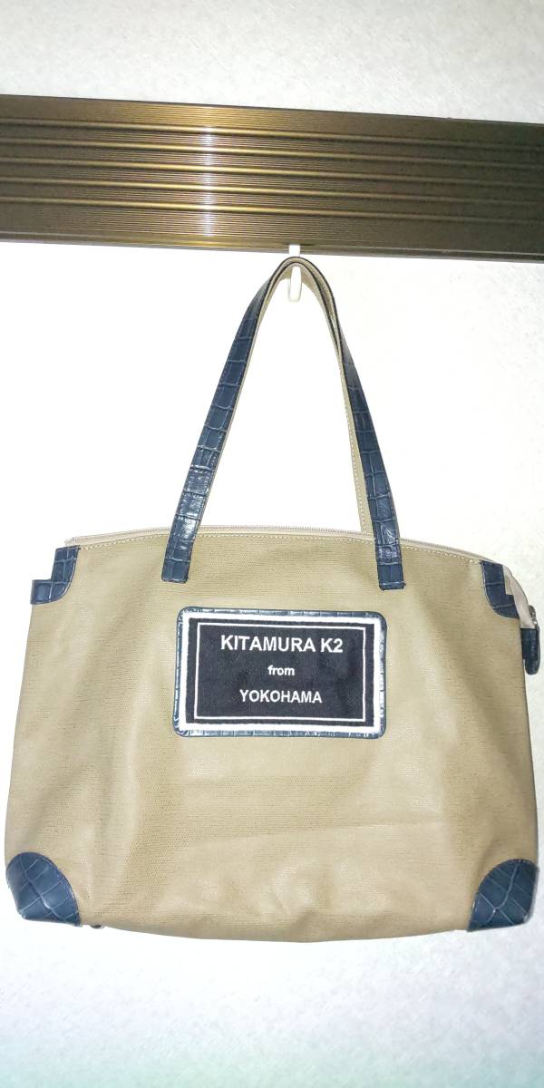 キタムラ K2 トートバッグ カーキに kItamura2 シミ汚れありませんが 底四隅にスレ あります(かばん、バッグ)｜売買されたオークション情報、yahooの商品情報をアーカイブ公開 ...