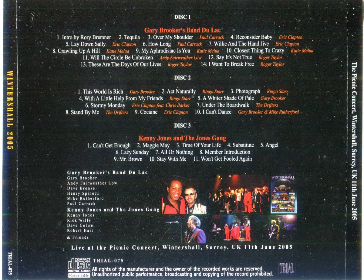〇 3cd-R wintershall 2006 - the picnic concert winershall.surry.UK 11th ...
