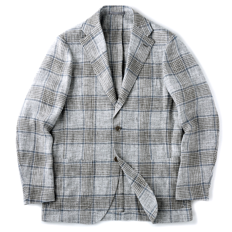 日本製 RING JACKET リングヂャケット リネン ツイード グレンチェック 3Bジャケット 46 グレー(Mサイズ)｜売買されたオークション情報、yahooの商品情報をアーカイブ公開 ...