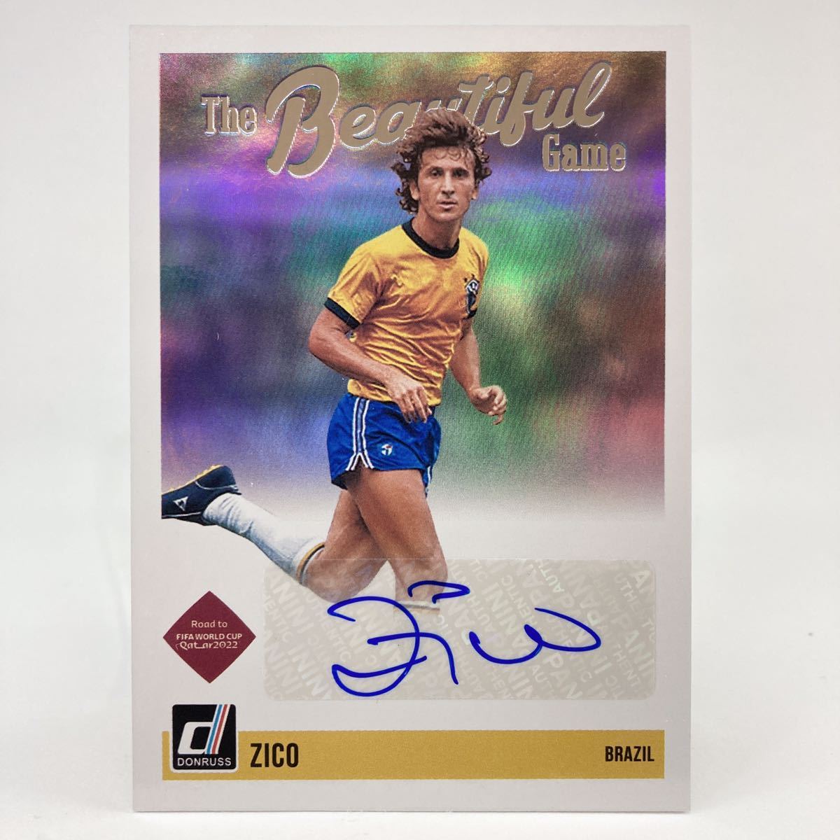 1円スタート 直筆サイン ジーコ 2021-22 Panini Donruss Soccer The Beautiful Game Zico ...