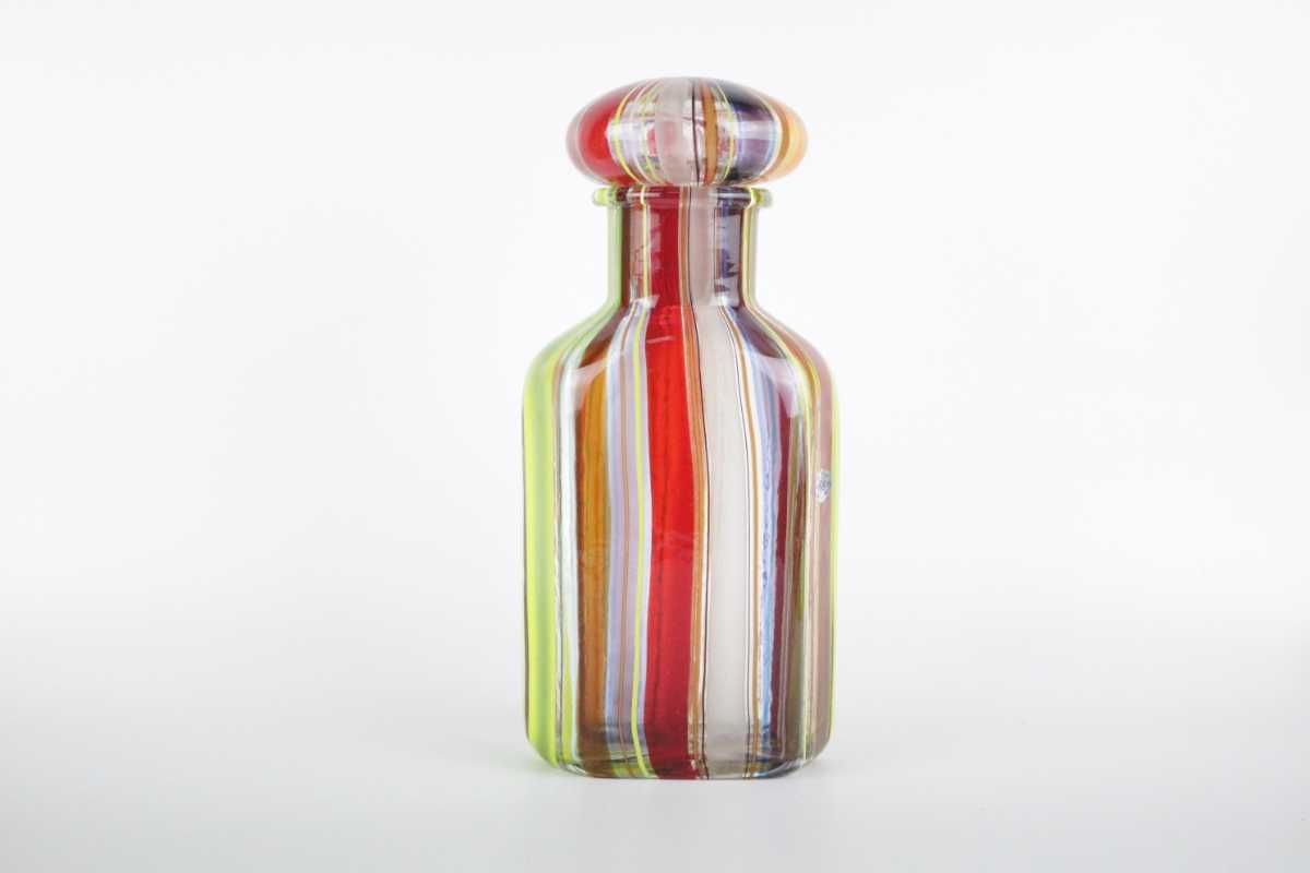 アンジェロバロヴィエ ムラーノグラス Angelo Barovier MURANOglass 色ガラス 瓶 デキャンタ ボトル ベネチアン ...