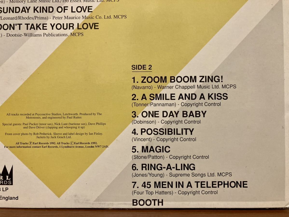 THE METROTONES /Zoom Boom Zing LP-90’s NEO JIVE ネオロカビリー DOOWOP R&B R&R ...