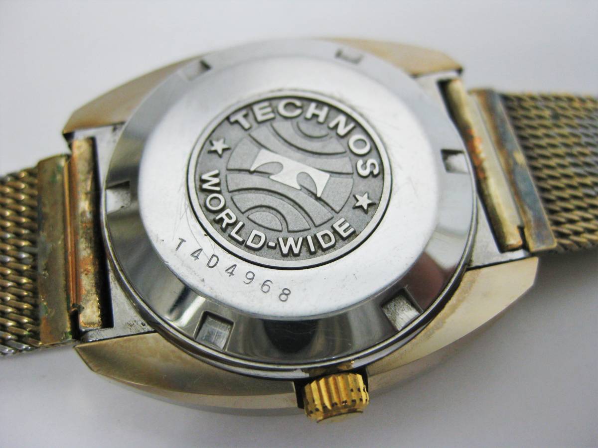 YT-B21-8 TECHNOS/テクノス TIGER Borazon タイガーボラゾン 3針デイト AT 虎目石 タイガーアイ カットガラス 稼働品(テクノス)｜売買されたオークション情報 ...