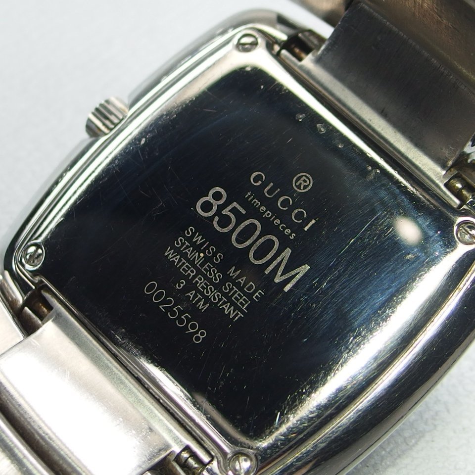 GUCCI グッチ 8500M SS QZ スクエア デイト 3針 シルバー系 ビジネス メンズ 腕時計 19925(男性用)｜売買された ...