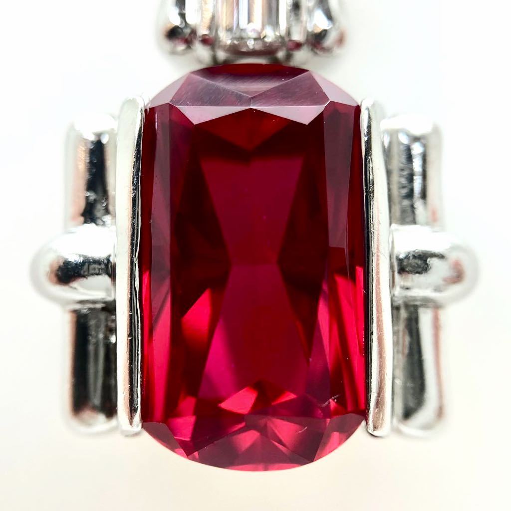 Crescent Vert クレサンベール Pt950/Pt850 天然ダイヤモンド&ルビーネックレス 17.5g 42.0cm 4.59ct 0.20ct ruby diamond ...