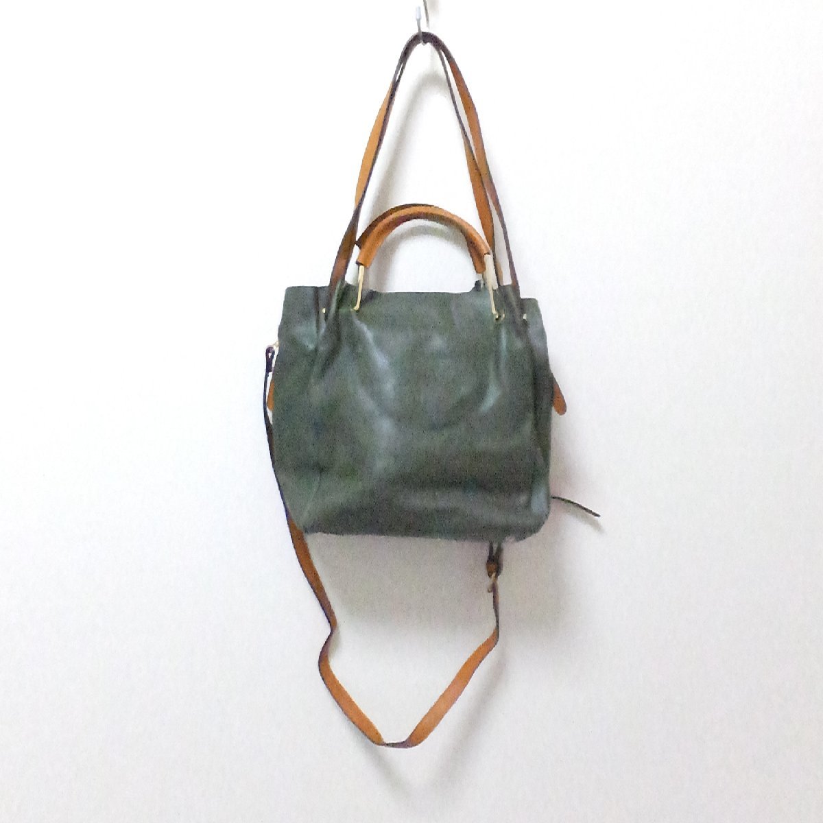 Q483 ロデスコ RODESKO カーキ 3WAY ショルダーバッグ ハンドバッグ(その他)｜売買されたオークション情報、yahooの商品情報をアーカイブ公開 - オークファン（aucfan ...