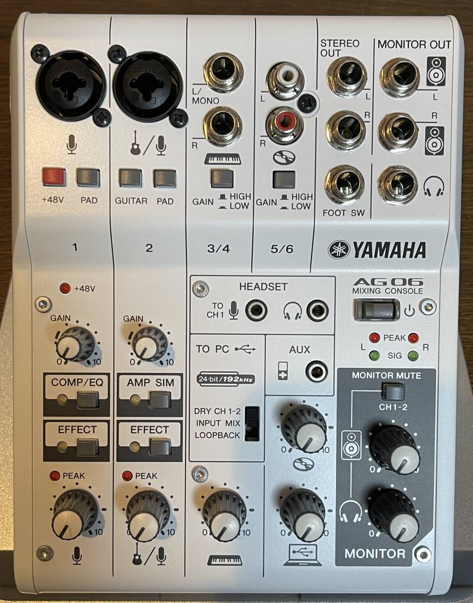 YAMAHA AG06(ミキサー)｜売買されたオークション情報、yahooの商品情報をアーカイブ公開 - オークファン（aucfan.com）