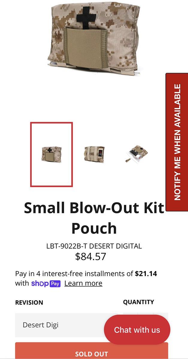 LBT Small Blow-Out Kit Pouchデザートデジ fog gbrs roll1 IFAK medic USA製 aor1 ...