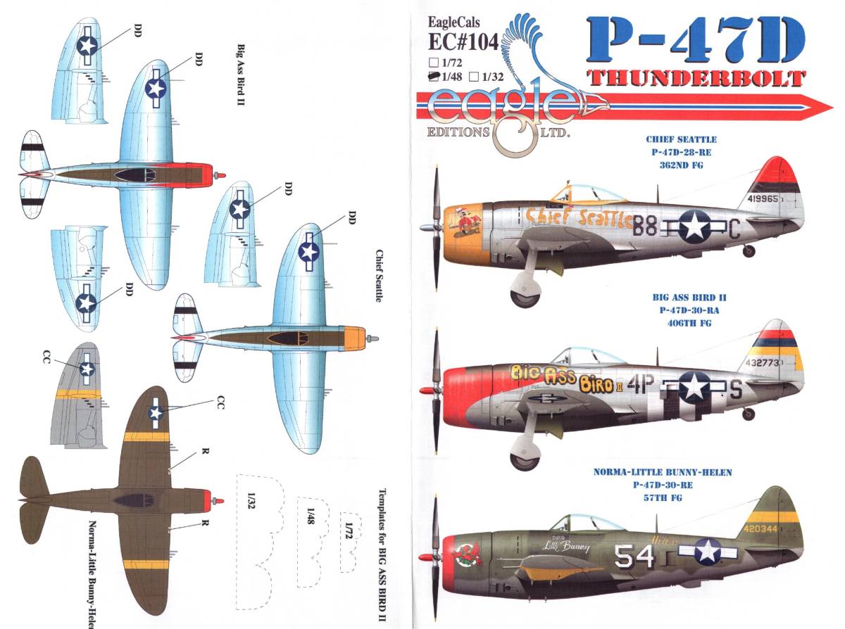 EagleCals Decals 48-104 P-47D Thunderbolt(アメリカ)｜売買されたオークション情報、yahooの商品 ...