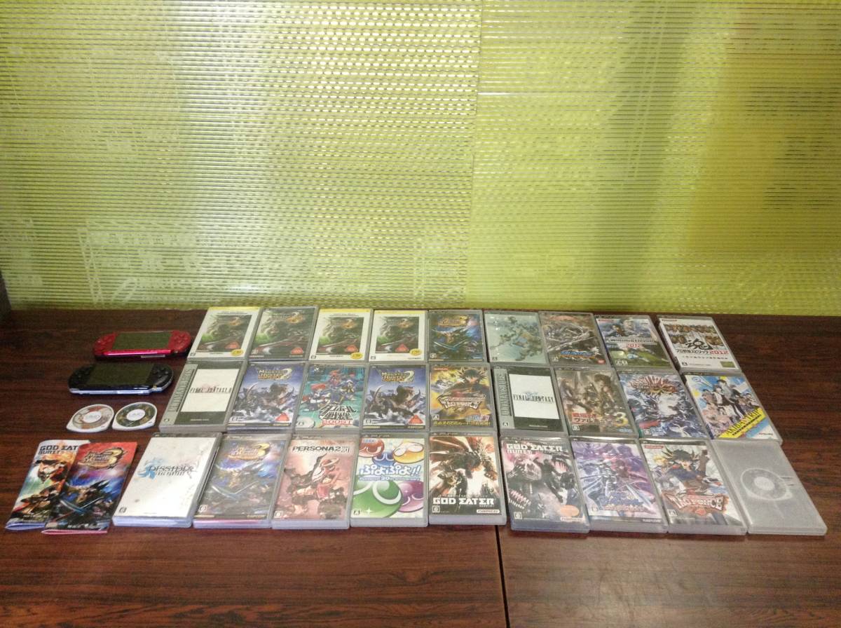 SONY PSP3000 Handheld 2consoles 29games working ソニー プレイステーションポータブル 本体2台 ...