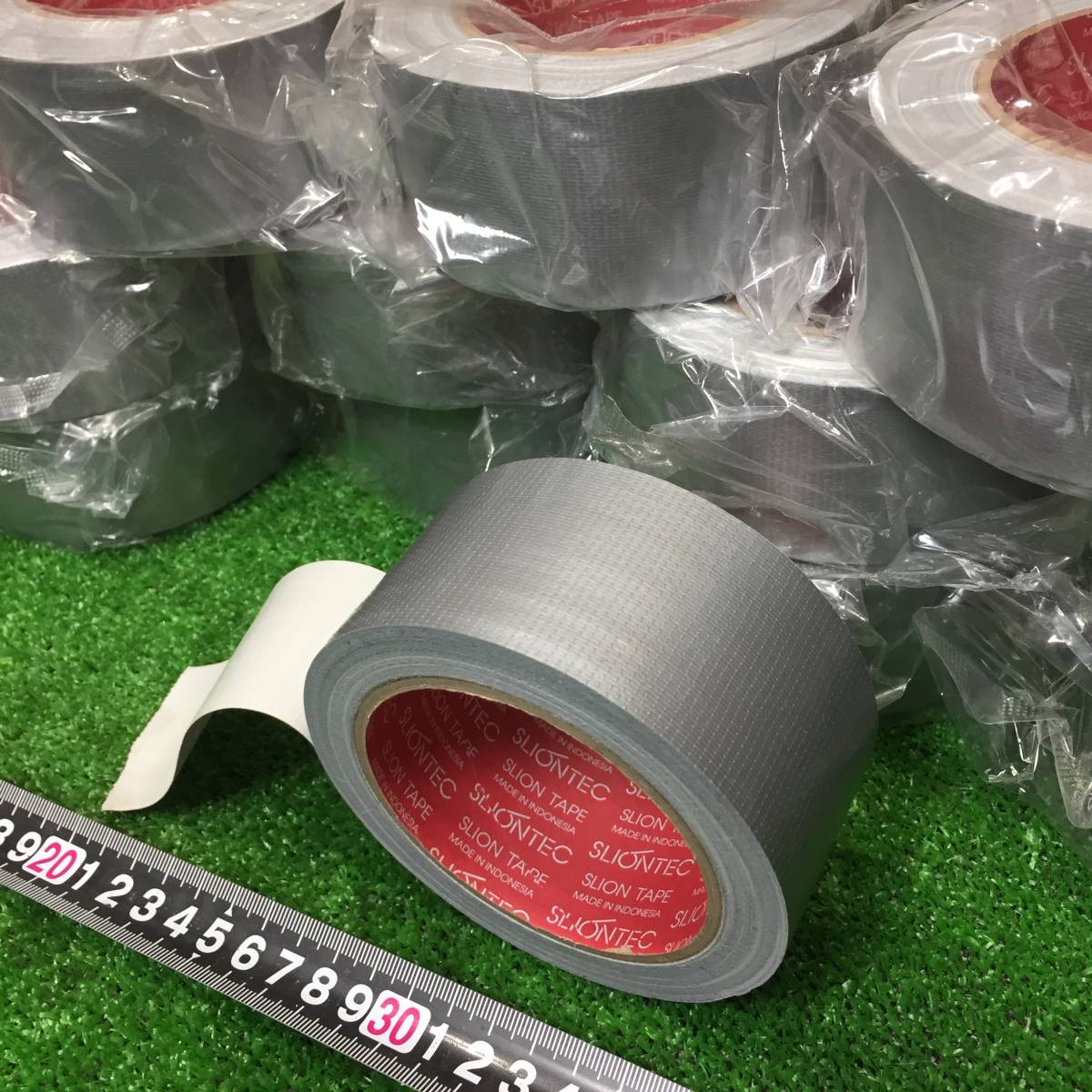 スリオンテック 布粘着テープ 12巻きセット 50mmx25m シルバー 電気工事 SLIONTEC スリオンテープ(接着剤、ボンド、テープ ...