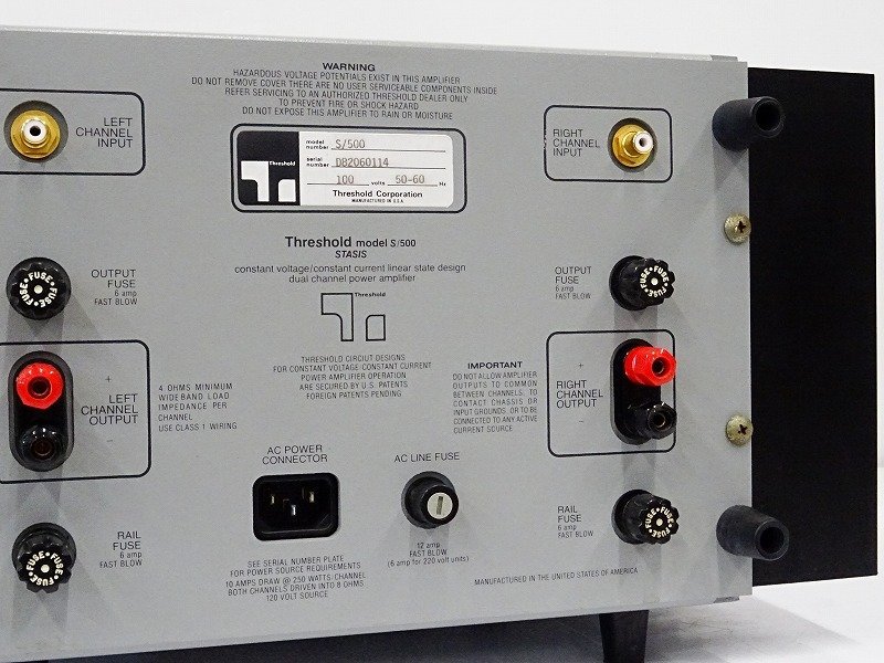 Threshold S/500 パワーアンプ スレッショルド 正規品 013690011(その他)｜売買されたオークション情報、yahooの ...