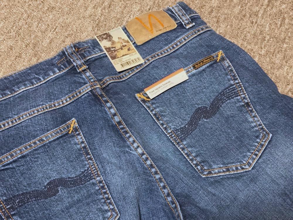 ヌーディージーンズ Lean Dean W32 L30 Blue Vibes リンディン リーンディーン Nudie Jeans デニム ...