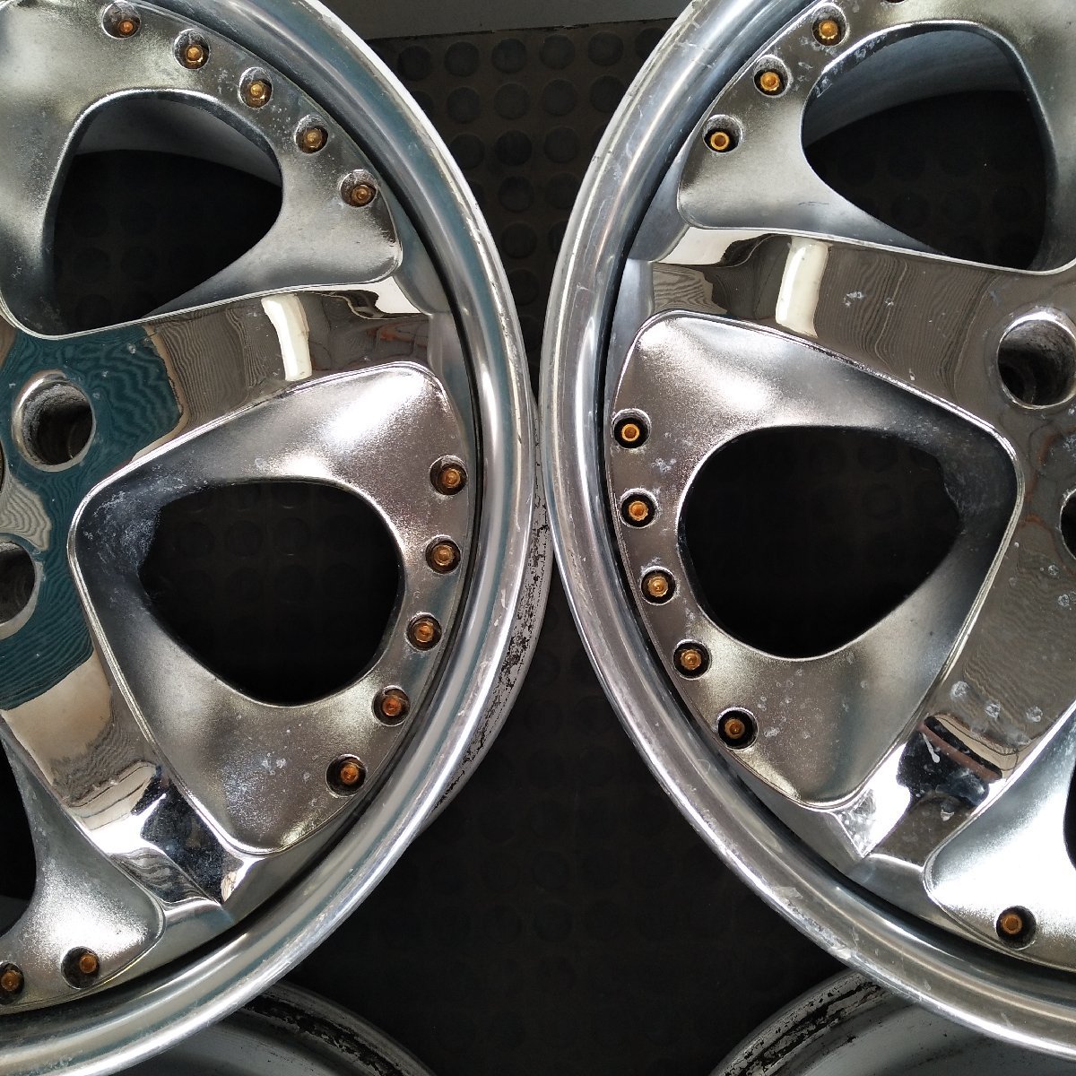 管理番号：W11-168 4本価格 18x8J 18x9J 5x114.3 ET+45/+40 ハブ73 speed star ABC ...