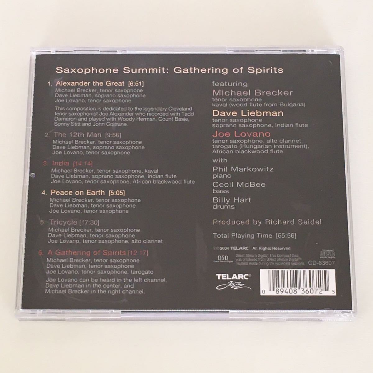 ジャズCD Michael Brecker Joe Lovano Dave Liebman “Saxophone Summit ...