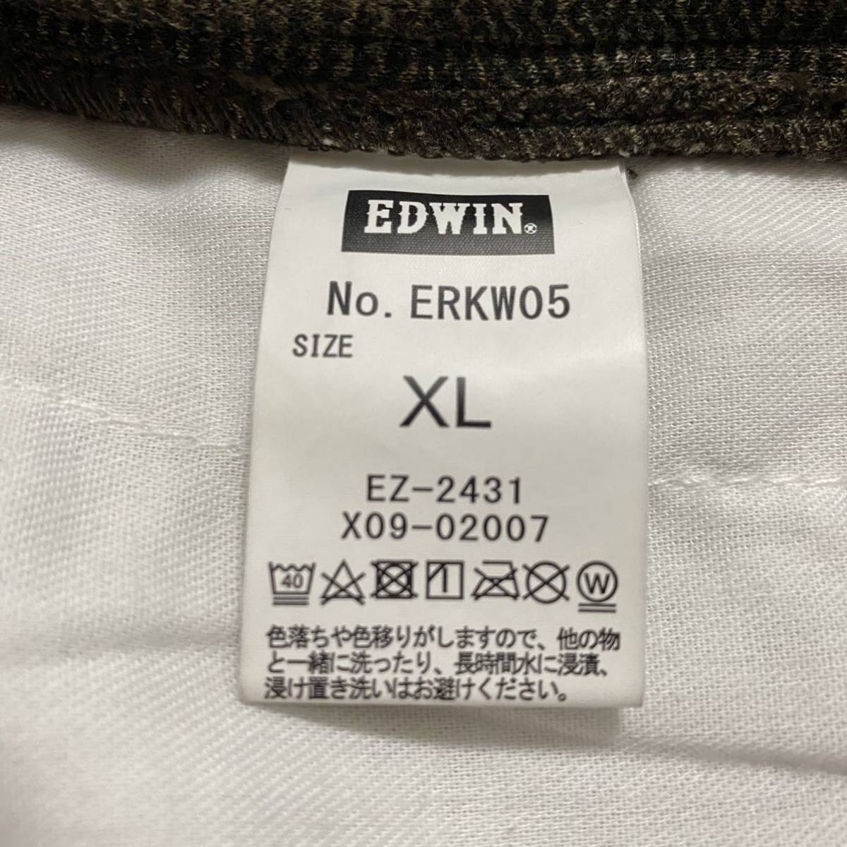 EDWIN JERSEYS XL ERKW05 ストレッチ 暖かい 起毛 ワイド テーパード アンクル パンツ エドウィン ジャージーズ(ボトムス)｜売買されたオークション情報、yahooの ...