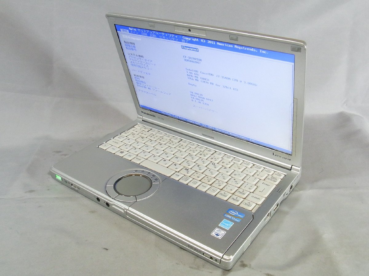 B33083 O-01156 Panasonic Let's note CF-SX2 CF-SX2DETBR Core i7 3540M ...