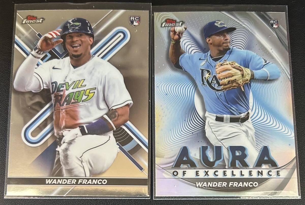 2022 Topps Finest MLB Wander Franco Rays Base RC Insert Aura of ...