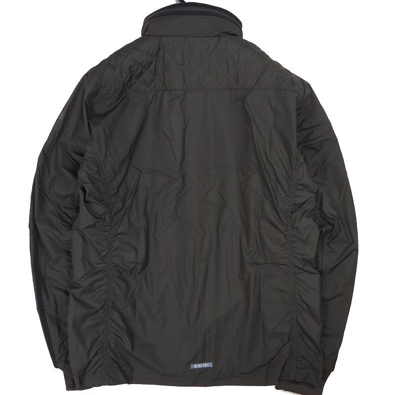 O144 アディダス 裏起毛 ウ―ブン ジャケット 2XL ブルゾン スタンドカラー 防風 保温 ゴルフ adidas 秋冬 3ストライプス ...