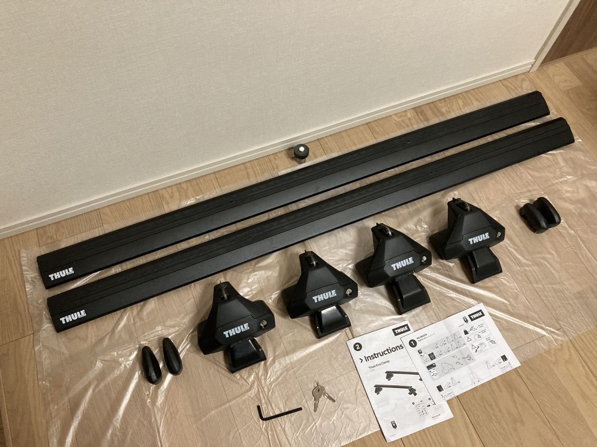 THULE ベースキャリア マツダ CX-5 現行KF系 CX-30 ルーフレール無 7105 7114B 5079 5238フット ウイング ...