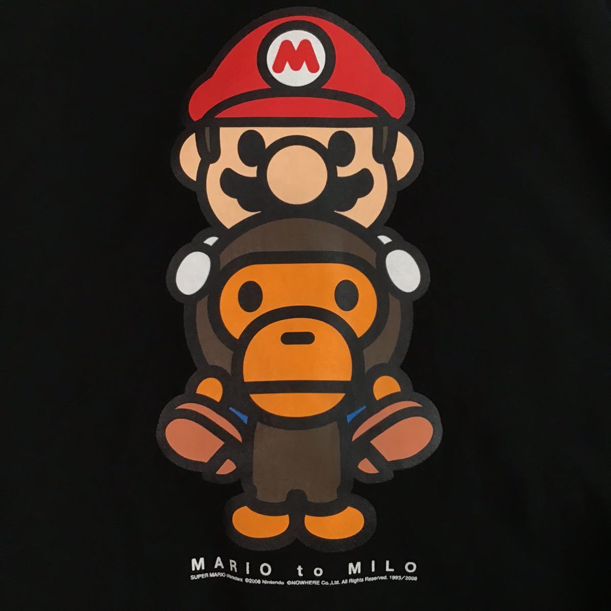 Nintendo × BAPE マリオ マイロ フルジップ パーカー Mサイズ black a bathing ape full zip ...