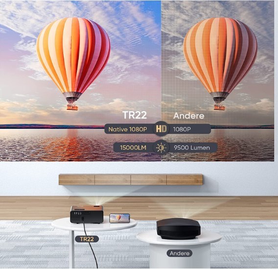 TOPTRO 4K対応プロジェクター TR22 15000LM 1920×1080p解像度 4D＆4面台形補正(本体)｜売買されたオークション ...