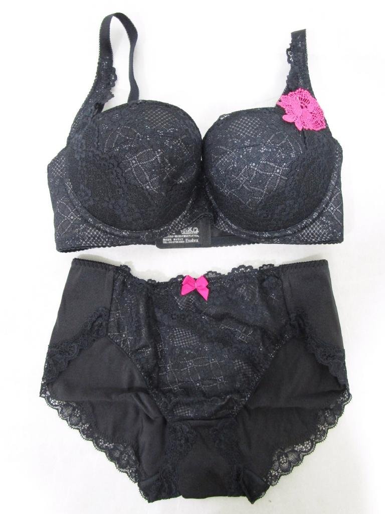 品 Exabra エクサブラ ブラ＆ショーツ ブラック 黒 ワイヤー入り サイドボーンあり レース 日本製 sizeE70 L/946740(70)｜売買されたオークション情報、yahooの ...