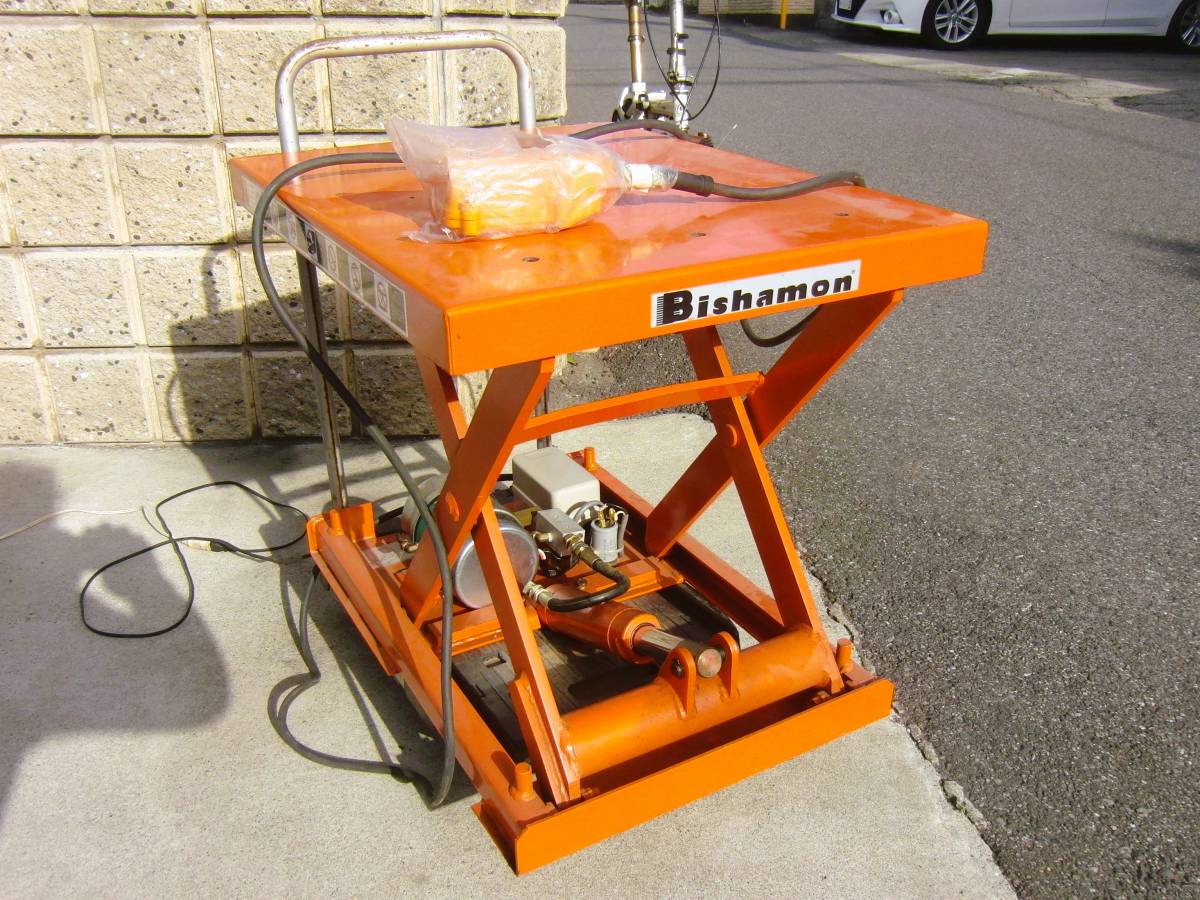 Bishamon ビシャモン スギヤス 電動油圧テーブルリフターMODEL X10 / MAX cap 100kg 220ibs SERIRL ...