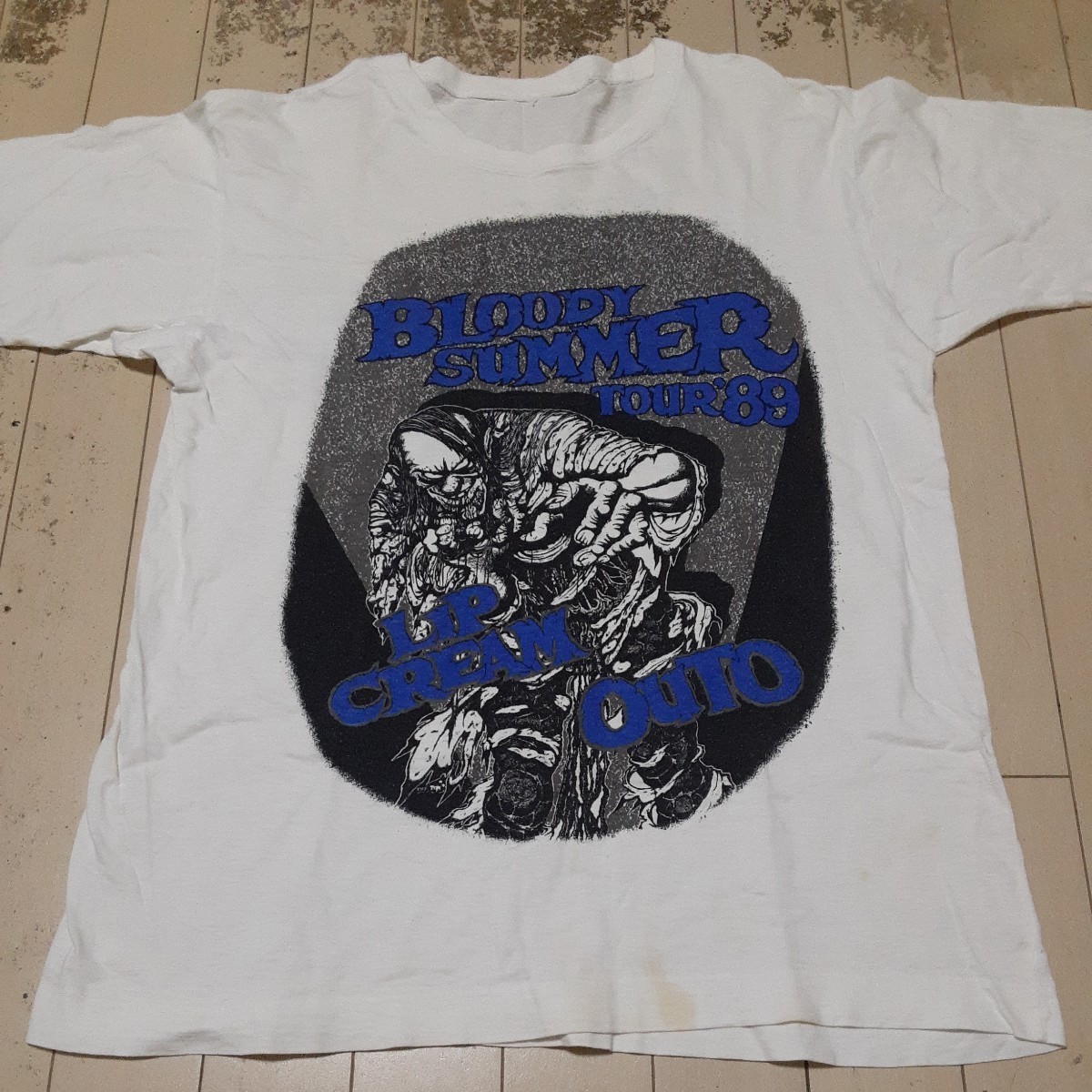 LIP CREAM OUTO BLOODY SUMMER TOUR 89 オリジナルTシャツ サイズL gism zouo mobs swankys confuse gauze death ...